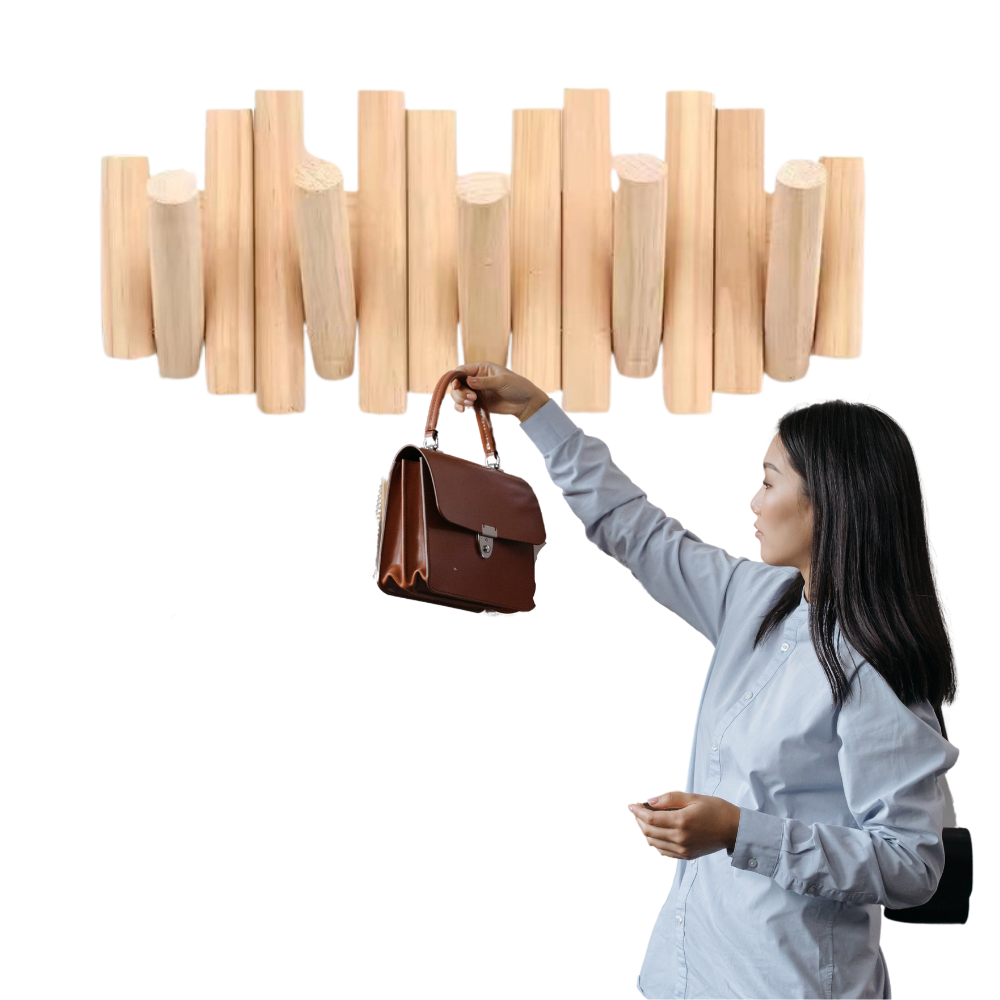 Perchero de madera de haya | perchero de pared | perchero minimalista ...