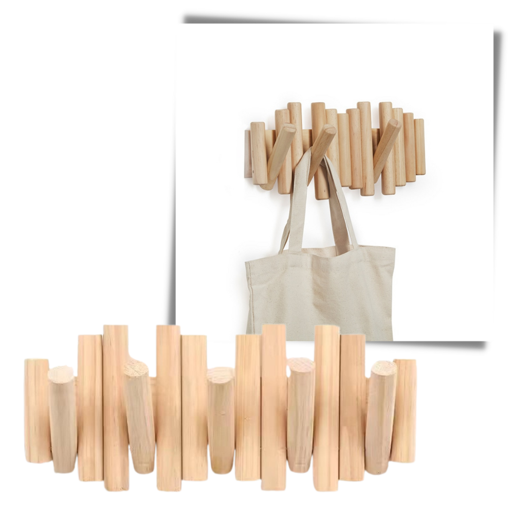 Perchero de madera de haya | perchero de pared | perchero minimalista ...