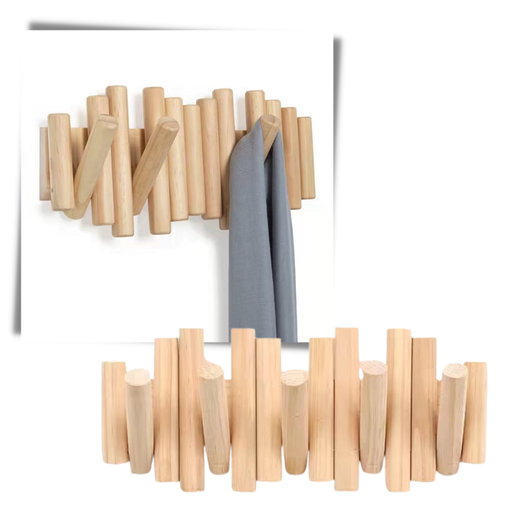 Perchero de madera de haya | perchero de pared | perchero minimalista ...